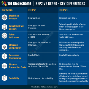 BEP2 Vs BEP20 - Key Differences - 101 Blockchains