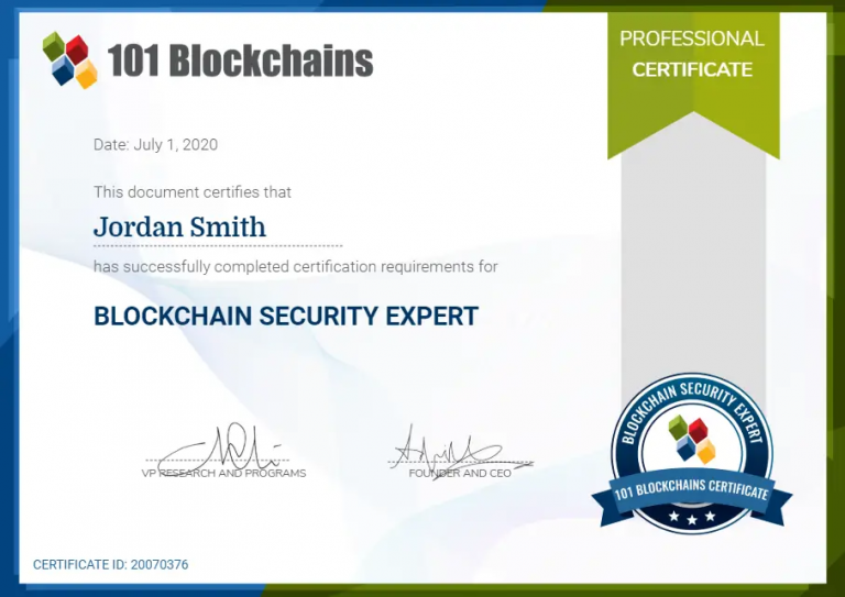 Certified Blockchain Security Expert (CBSE) - 101 Blockchains