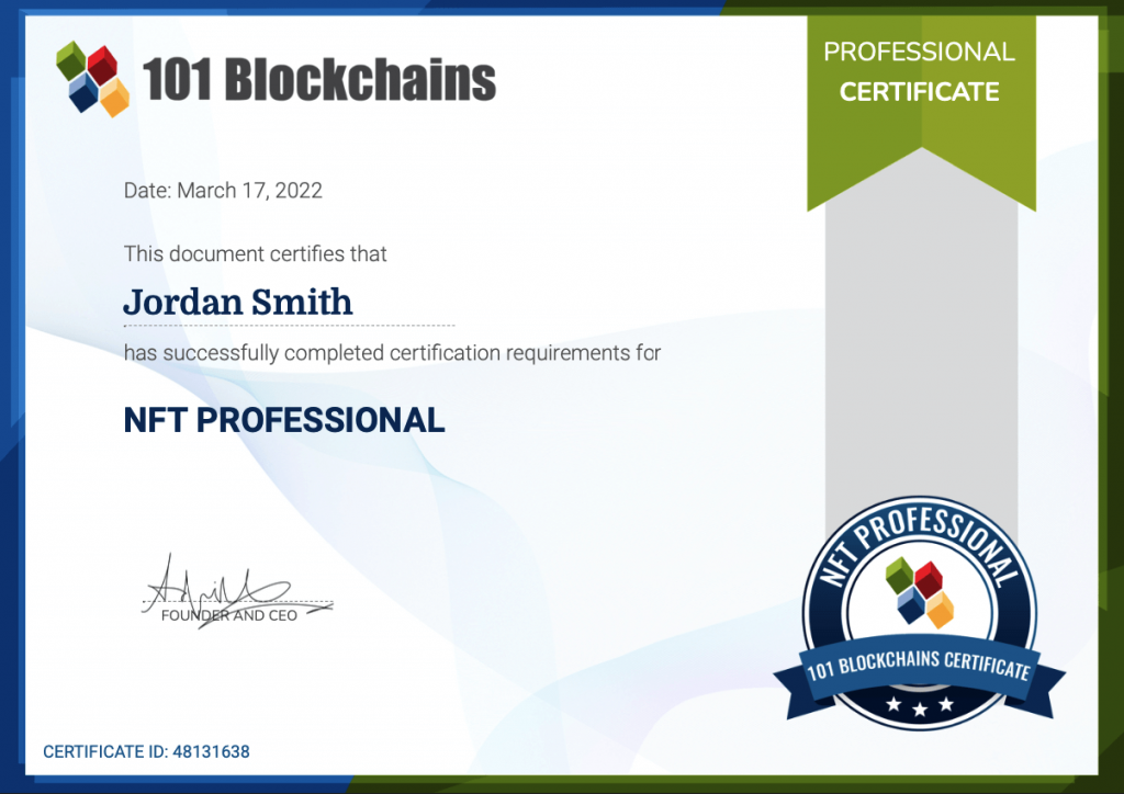 Certified NFT Professional (CNFTP)™ - 101 Blockchains