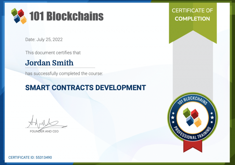 Smart Contracts Development - 101 Blockchains