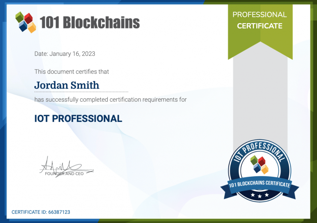 Certified IoT Professional (CIOTP)™ - 101 Blockchains