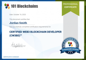 Certified Web3 Blockchain Developer (CW3BD)™ - 101 Blockchains