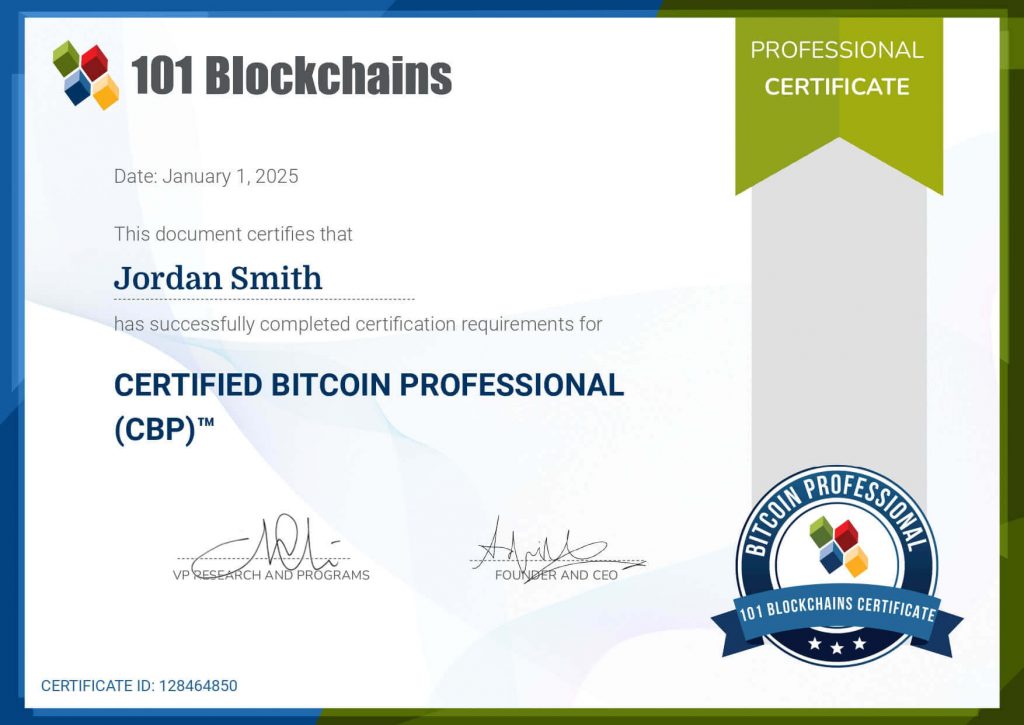 Certified Bitcoin Professional (CBP)™ - 101 Blockchains