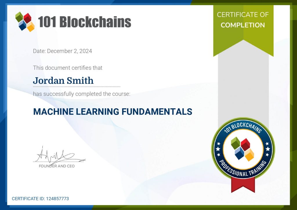 Machine Learning Fundamentals - 101 Blockchains
