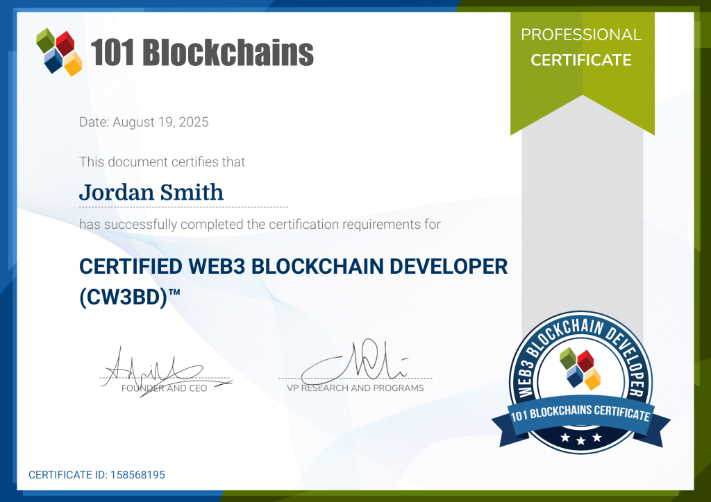 Certified Web3 Blockchain Developer (CW3BD)™ - 101 Blockchains